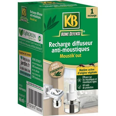 Recharge Diffuseur Anti Moustiques Kb Home Defense Castorama