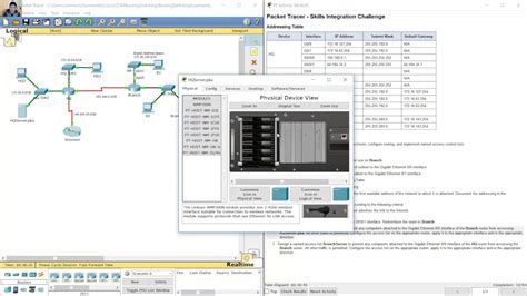 7 4 1 2 Packet Tracer Skills Integration Challenge Youtube