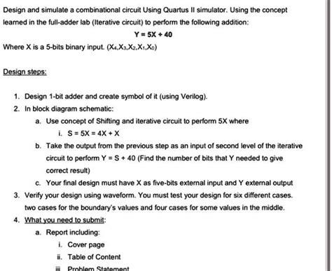 Solved Design And Simulate Combinational Circuit Using Quartus Ii