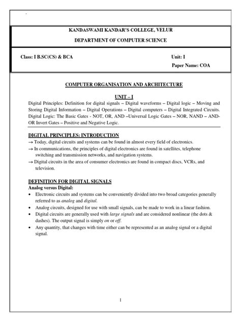 coa unit 1 pdf