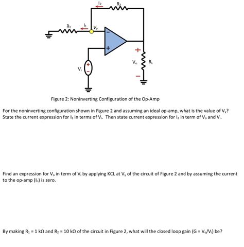 Solved Figure 2 Noninverting Configuration Of The Op Chegg