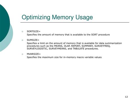 Ppt Sas Managing Memory And Optimizing System Performance Powerpoint
