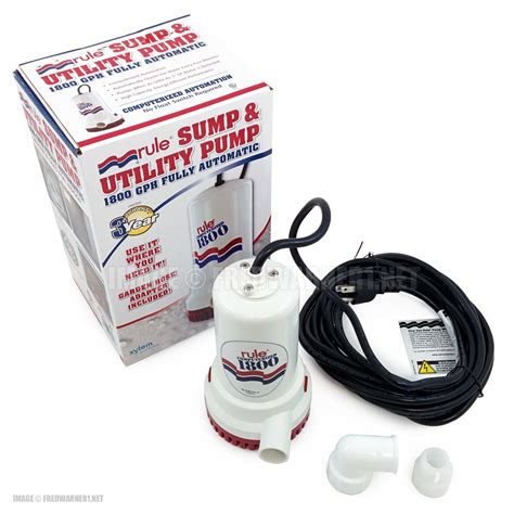 Rule 1800 Gph Automatic Sump And Utility Pump A53s 24 110v Ac Portable