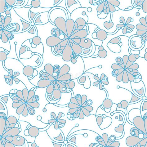 Floral Seamless Background Pattern For Continuous Stock Vector