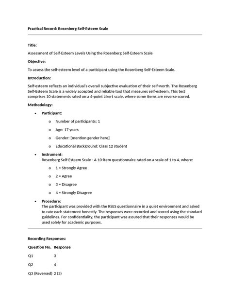 Practical 1 Bio Class 12 Pdf Self Esteem Cognition
