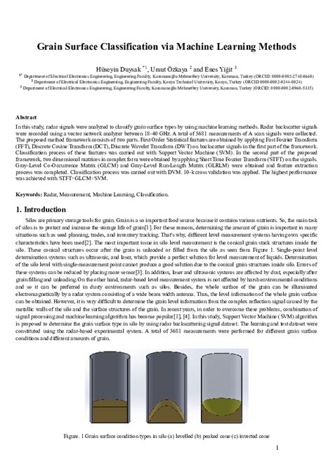 Pdf Grain Surface Classification Via Machine Learning Methods