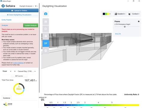 Sefaira Is Not Showing Up Any Analysis In The Visualization Tab