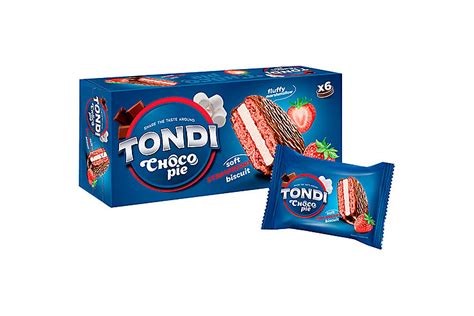 Купить «Tondi», choco Pie клубничный, 180 г - SPirk.ru