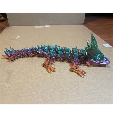 3d Printed Articulated Crystal Dragon 3d Printed Cinderwing3d Flexi