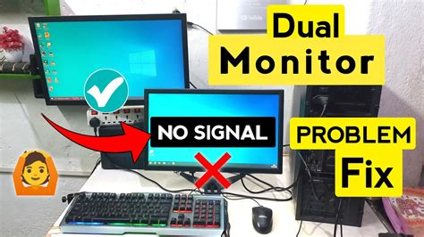 Computer Me Dual Monitor 1 Monitor No Signal Problem Solve Monitor No Signal Problem Fix Youtube