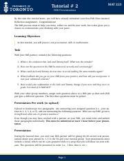Tutorial2 Pdf Tutorial 2 MAT 223 PAR Presentations By The Time This