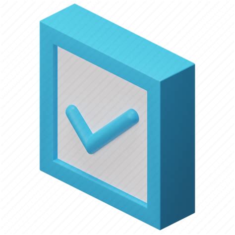 Checkbox Approved Check Ok Yes 3d Illustration Download On Iconfinder
