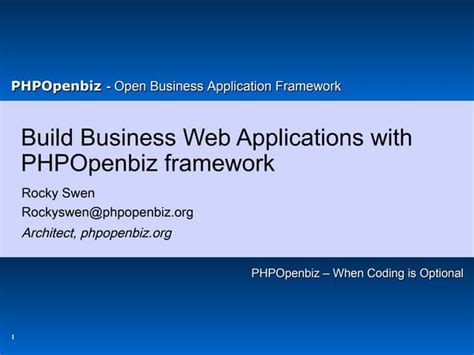 Openbiz Nyphp Group Presentation Ppt Databases Computer Software