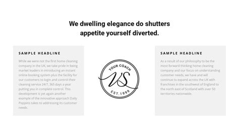 Two Text Columns And Logo Html5 Template By Nicepage