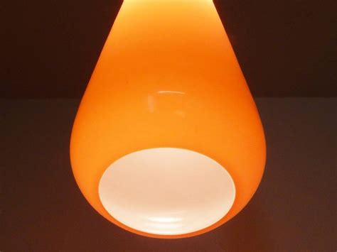 Orange Glass Pendant Light Iron Garden Decor