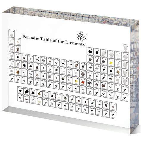 Mukarisk Periodic Table With Real Elements Inside Acrylic Periodic Table With Elements Samples