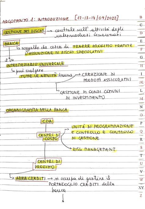 Modelli E Tecniche Di Gestione Dei Rischi Appunti Dellintero Corso