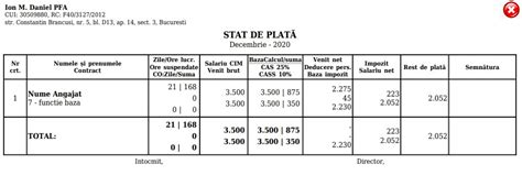 Program Salarii 2026 Declaratia 112 Stat Plata Pontaj Condica