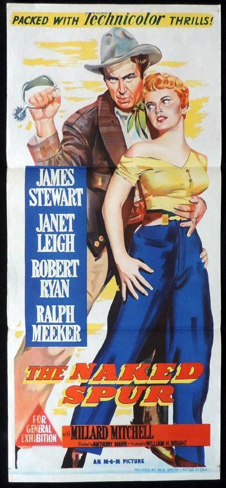THE NAKED SPUR Original Daybill Movie Poster James Stewart Janet Leigh