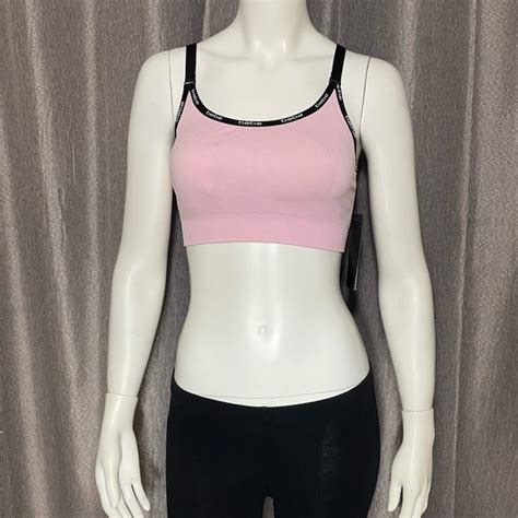 Bebe Tops Bebe Sport Pink Racerback Seamless Sports Bra Poshmark