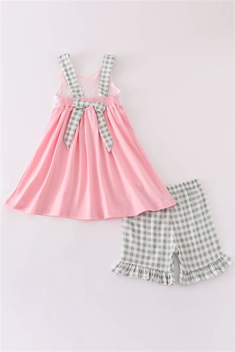 Pink Easter Cross French Knot Girl Set Honeydew Usa