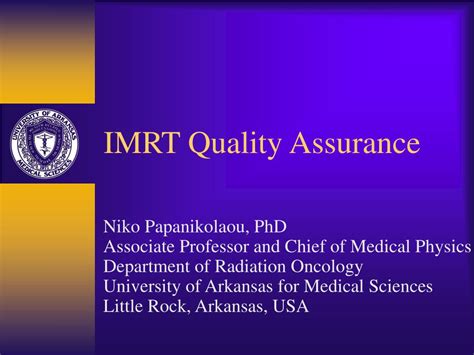 PPT IMRT Quality Assurance PowerPoint Presentation Free Download ID 4437531