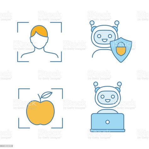 Machine Learning Icons Stock Illustration Download Image Now Achievement Blue Chatbot Istock
