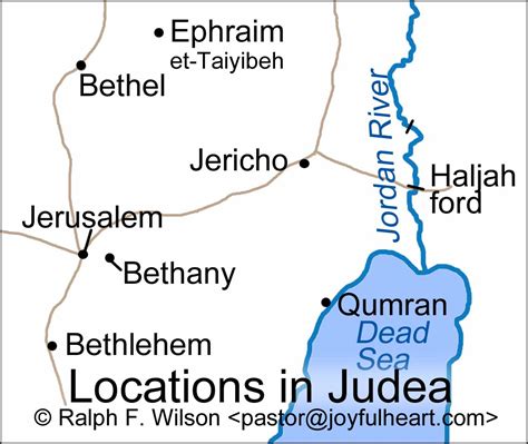 Maps Related To Johns Gospel By Ralph F Wilson