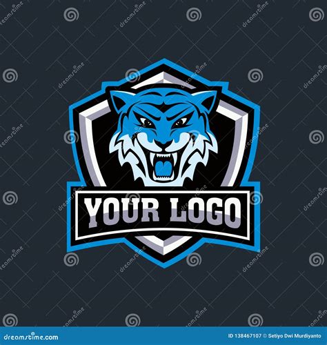 E Sport Logo Tiger Vector Illustrations Stock Illustration