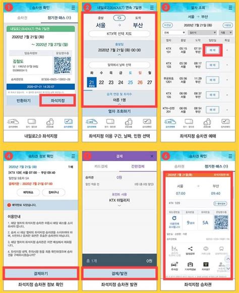 Ktx 내일로 3일권 7일권 예매 좌석지정 총정리