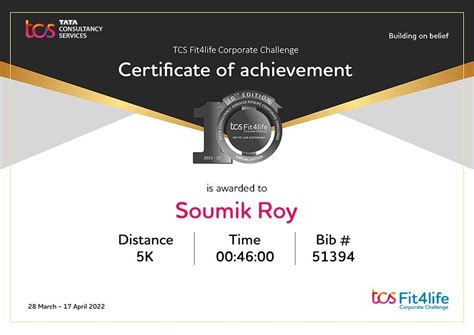 Soumik Roy On Linkedin Tcs Tcser Runwithapurpose