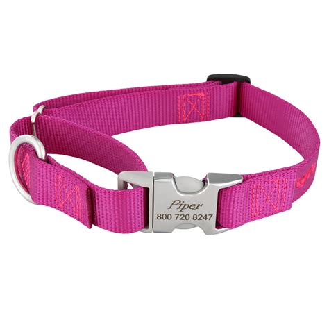 Personalized Metal Side Release Buckle Martingale Dog Collar Etsy