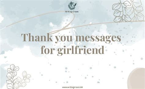 Best Thank You Messages For Girlfriend