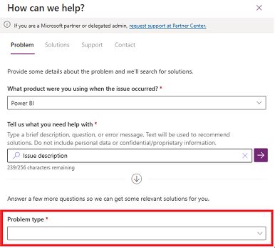 How To Create A Fabric And Power Bi Support Ticket Power Bi