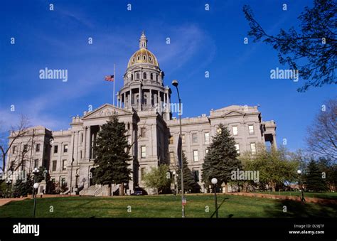 The Gold Domed Colorado State Capitol Denver Colorado Usa Stock