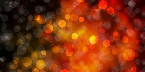 Dark Orange Vector Background With Circles Abstract Colorful Disks On Simple Gradient