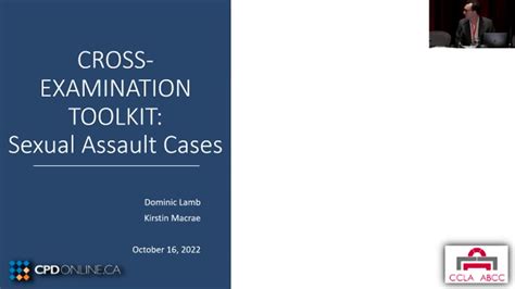 Cpdonline Ca On Linkedin Cross Examination Toolkit Sex Assault Cases