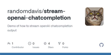 Github Randomdavisstream Openai Chatcompletion Demo Of How To