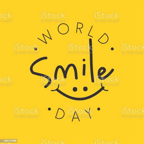 노란색 배경에 재미 엠블럼 디자인 세계 스마일 데이 벡터 미소에 대한 스톡 벡터 아트 및 기타 이미지 미소 사람 같은 웃는 얼굴 낮 Istock