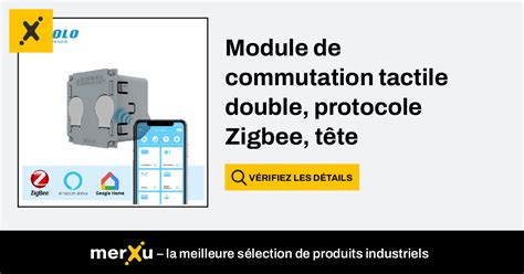 Module De Commutation Tactile Double Protocole Zigbee Tête Déchelle Tête Cruciforme