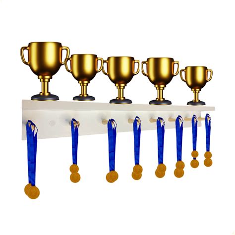 Porta Medalhas E Troféus Prateleira Organizador Decorativo 100 MDF