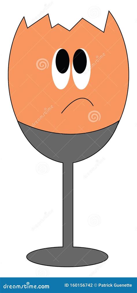A Sad Egg About To Cry Vector Or Color Illustration Stock Vector