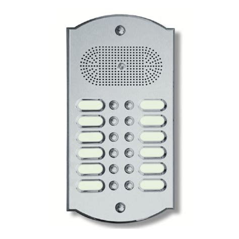 push button panel for intercom 8 names mod 8plmoro k in satin chrome brass