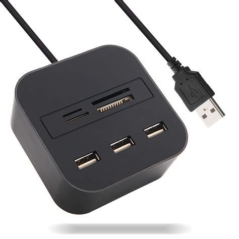 Technotech Port USB Hub With Card Reader Combo Multicolor