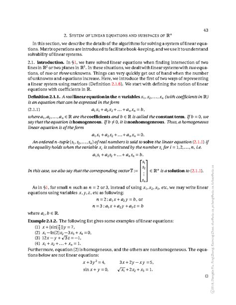 Linear Algebra Intro Chap2 2019 Shengda Hu Ping Zhang Kaiming Zhao