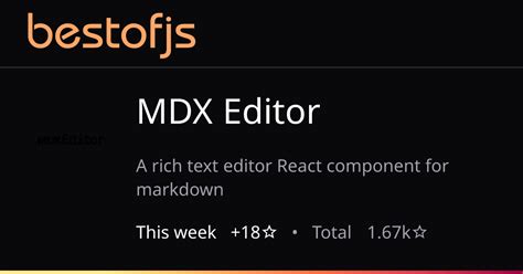 Best Of Js Mdx Editor