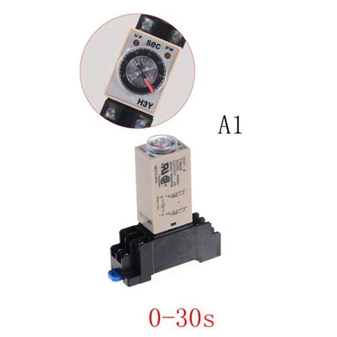 220v H3y 2 Power On Time Relay Delay Timer 0 30s 60s Dpdt And Base Socket Lazada