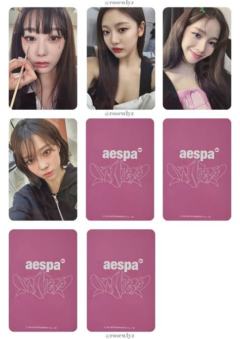 Aespa Photocard Template Photocard Photo Cards Templates