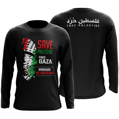 Briged Al Qassam Save Palestine Free Gaza Tshirt Microfiber Unk Baju