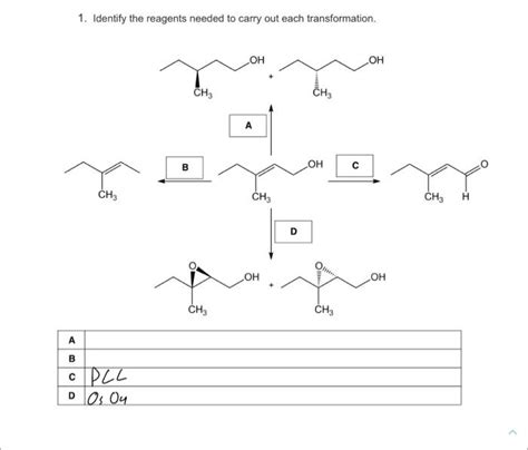 [Solved]: 1. Identify the reagents needed to carry out each